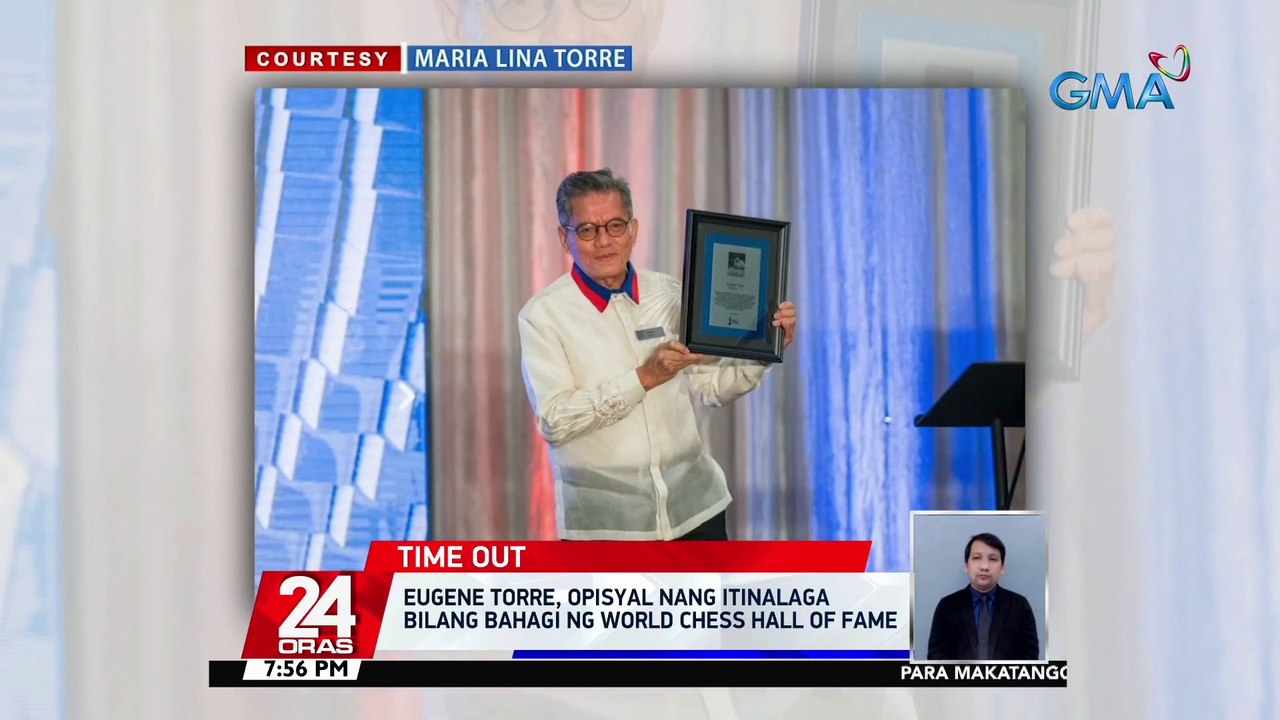 Eugene Torre, opisyal nang itinalaga bilang bahagi ng World Chess Hall ...