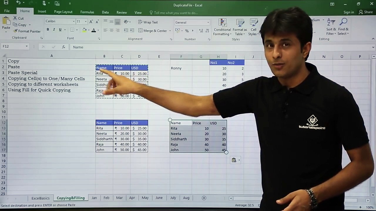 Ms Excel Copying And Filling Tricks Video Dailymotion