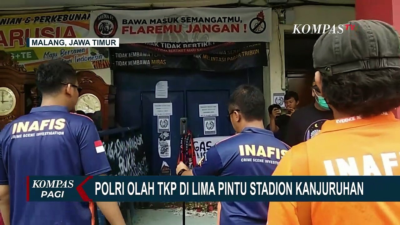 Tim Inafis Polri Gelar Olah TKP di 5 Pintu Stadion Kanjuruhan - Video ...