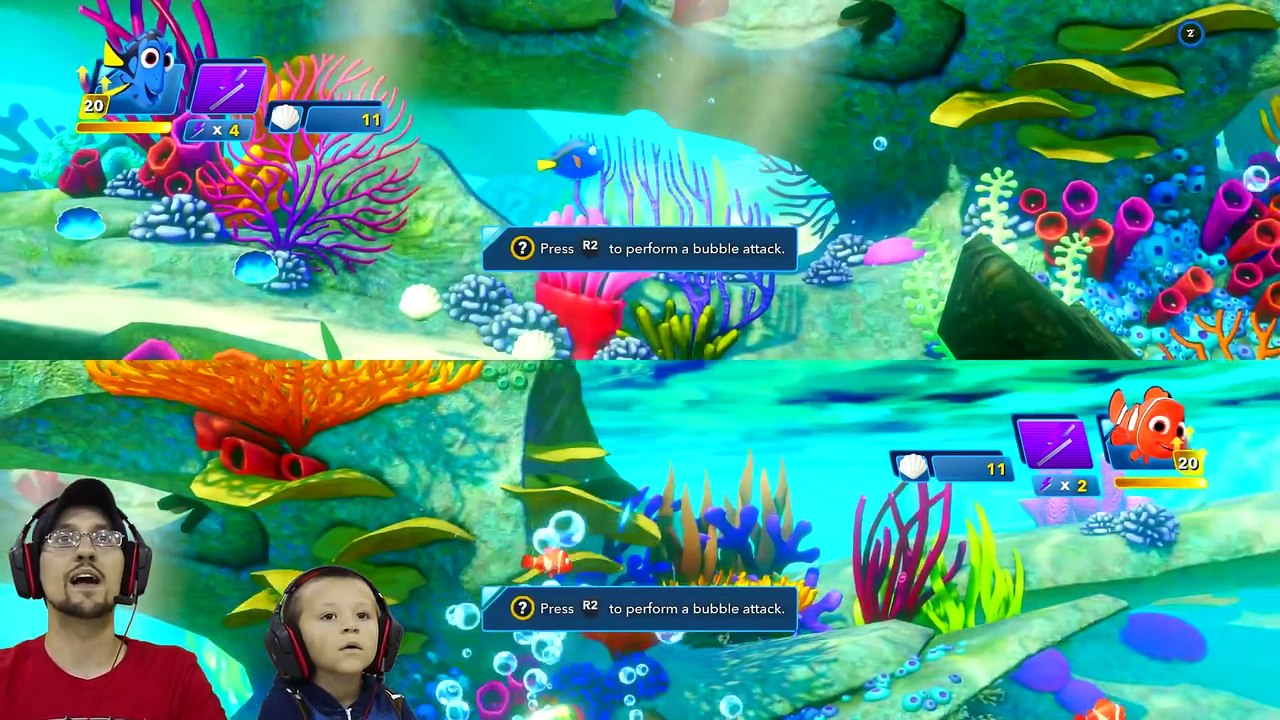 FINDING DORY Shark Scare Cam! Disney Infinity 3.0 Movie Playset Part 1 ...