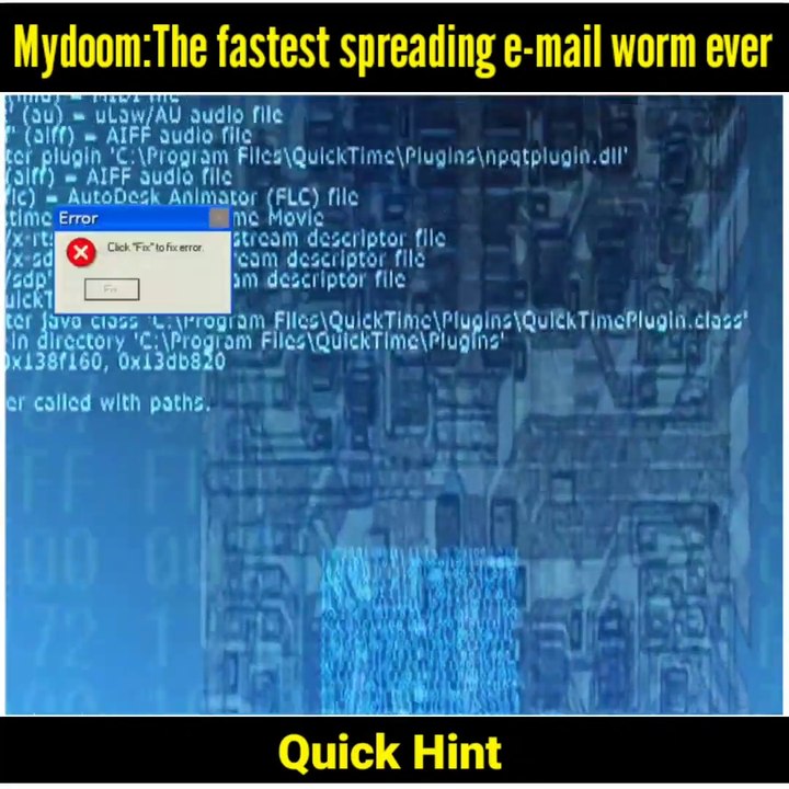 Mydoom: Earth's Deadliest Computer Virus | quick hint - video Dailymotion