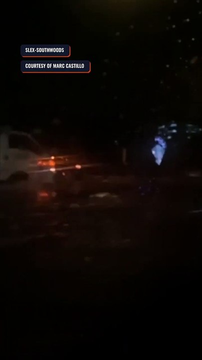 Flood situation along SLEX-Southwoods Northbound as of 10:45 pm ...