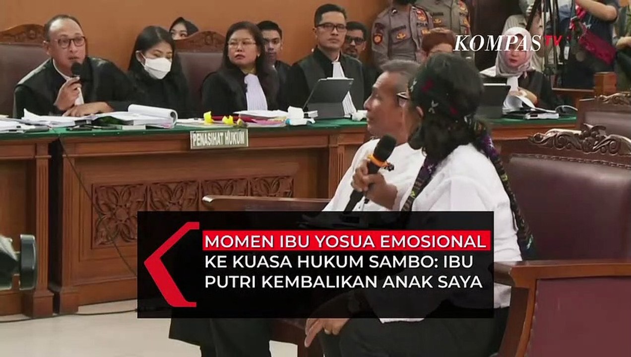 Momen Ibu Yosua Emosional ke Kuasa Hukum Sambo: Sudah Hancur Hati Saya - Video Dailymotion