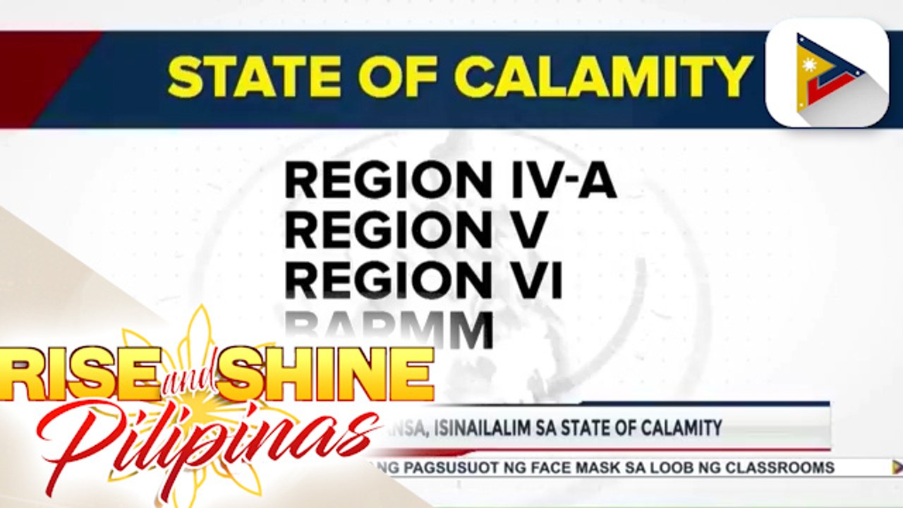 Apat na rehiyon sa bansa, isinailalim sa state of calamity; price control, ipinatutupad sa mga ...