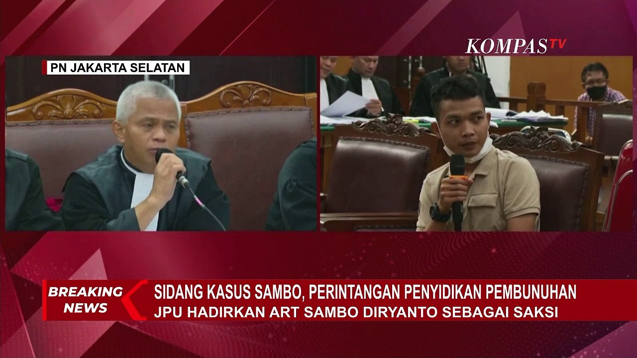 Jaksa Nilai Diryanto ART Ferdy Sambo Mencurigakan karena Kerap Periksa CCTV - Video Dailymotion