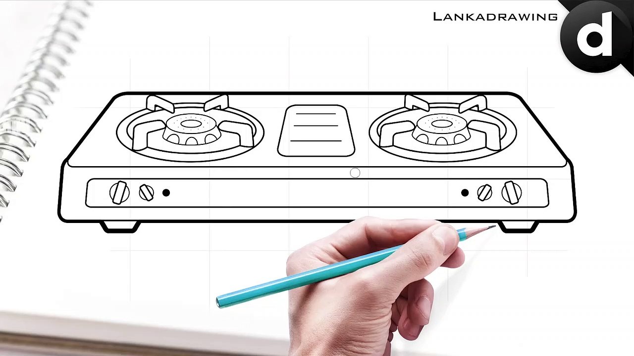 how to draw a simple gas stove for kids - video Dailymotion