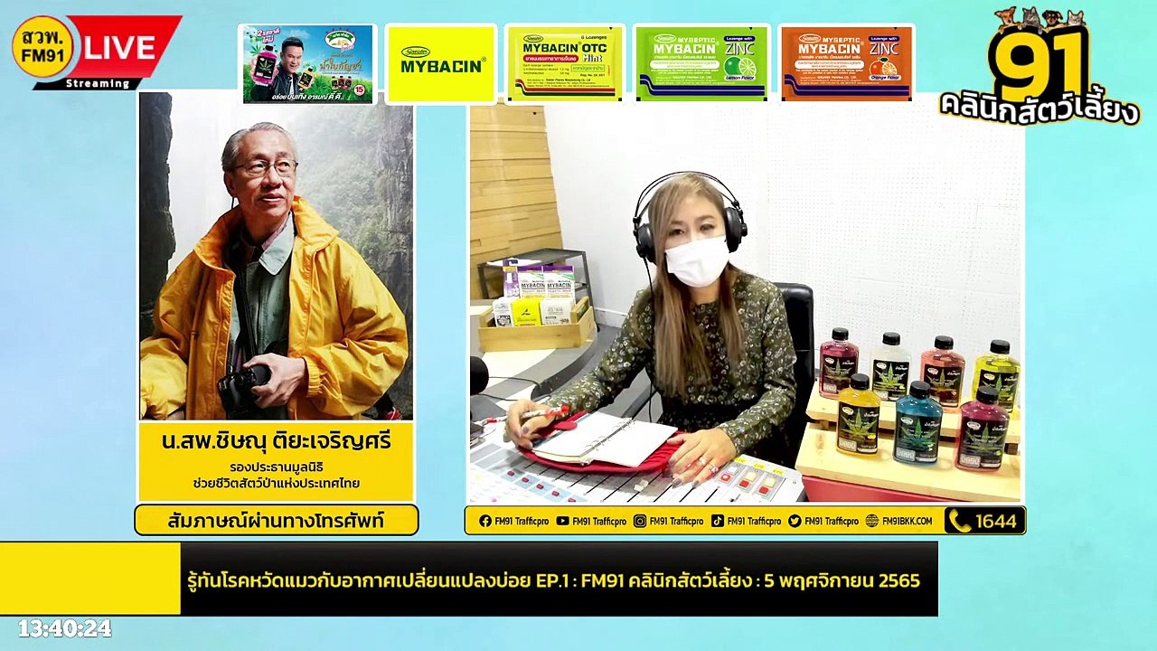รู้ทันโรคหวัดแมวกับอากาศเปลี่ยนแปลงบ่อย EP.1 : FM91 คลินิกสัตว์เลี้ยง : 5 พฤศจิกายน 2565 - video ...
