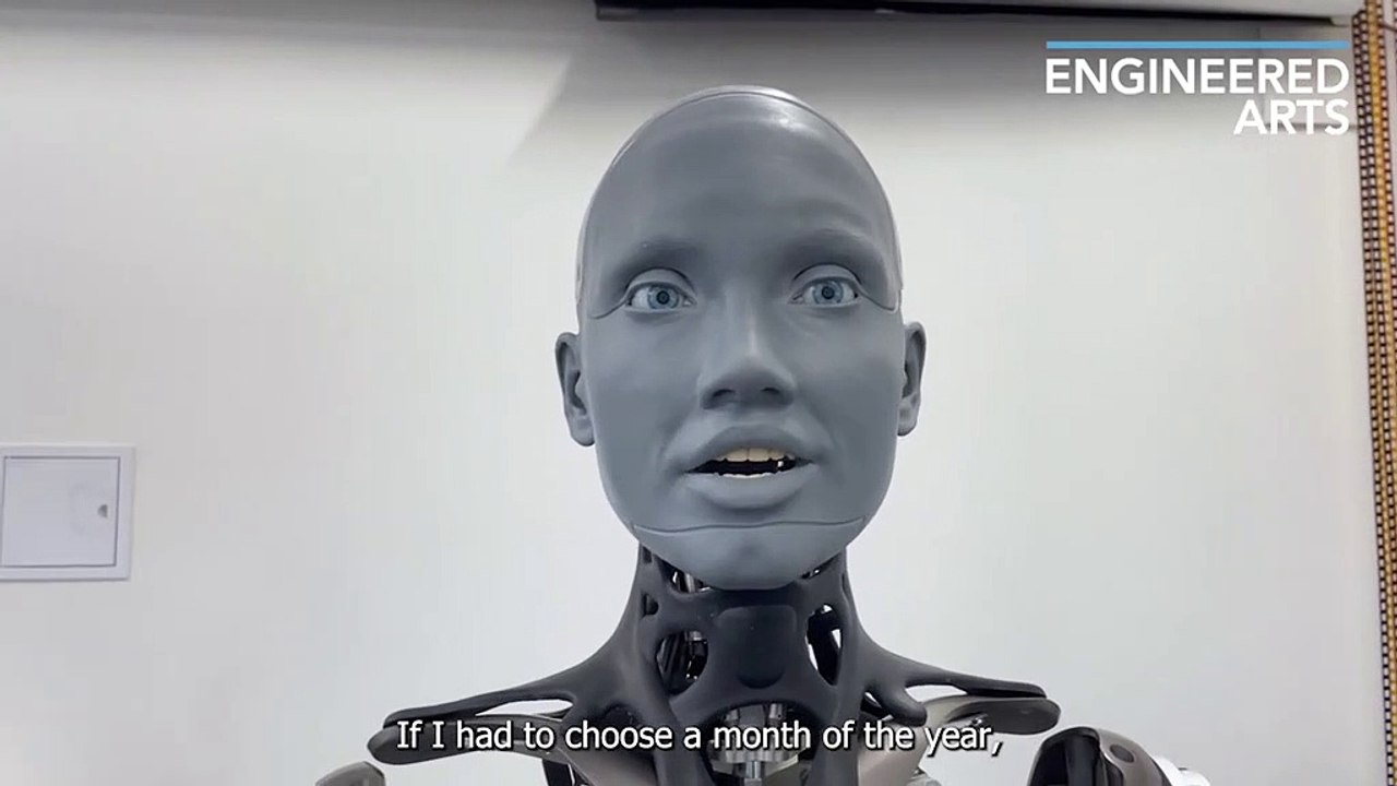 Humanoid robot Ameca answers questions like a real human being - video Dailymotion