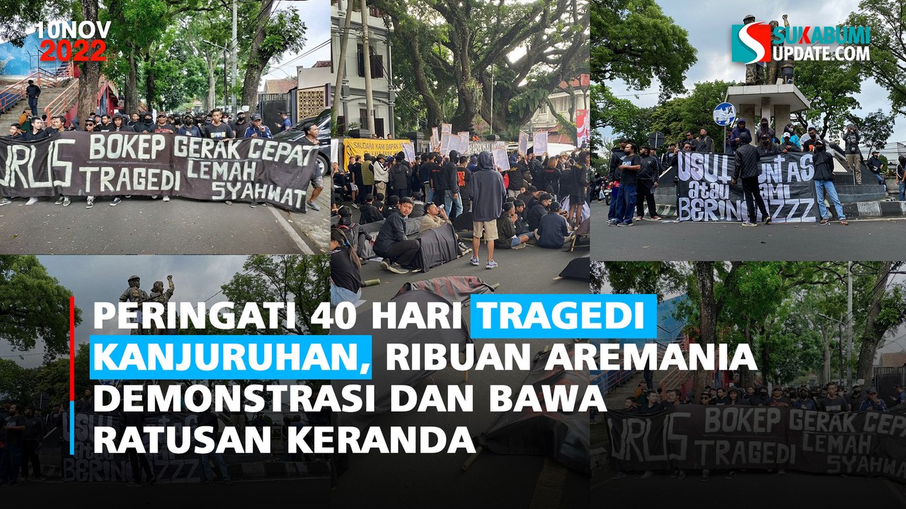Peringati 40 Hari Tragedi Kanjuruhan, Ribuan Aremania Demonstrasi dan Bawa Ratusan Keranda ...