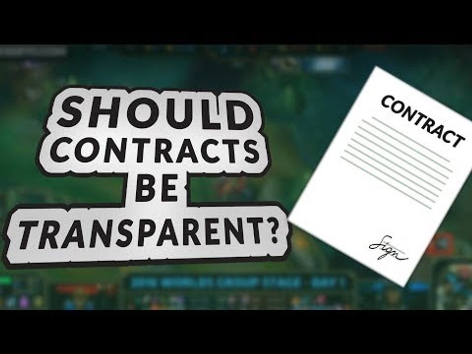 Would Transparent Esports Contract Earn Players More Money? - video ...