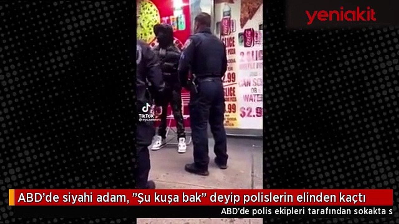 ABD'de siyahi adam, "Şu kuşa bak" deyip polislerin elinden kaçtı ...