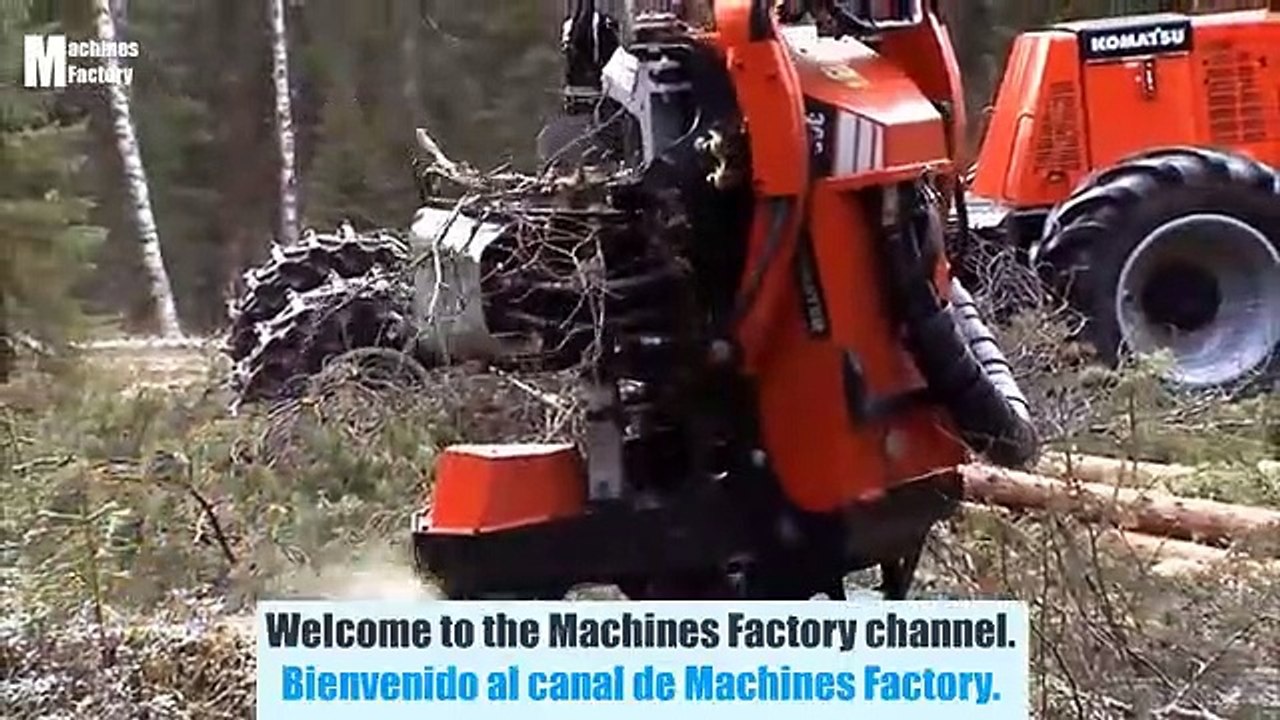 Dangerous Fastest Heavy Equipment Cutting Tree Machines, Modern ...