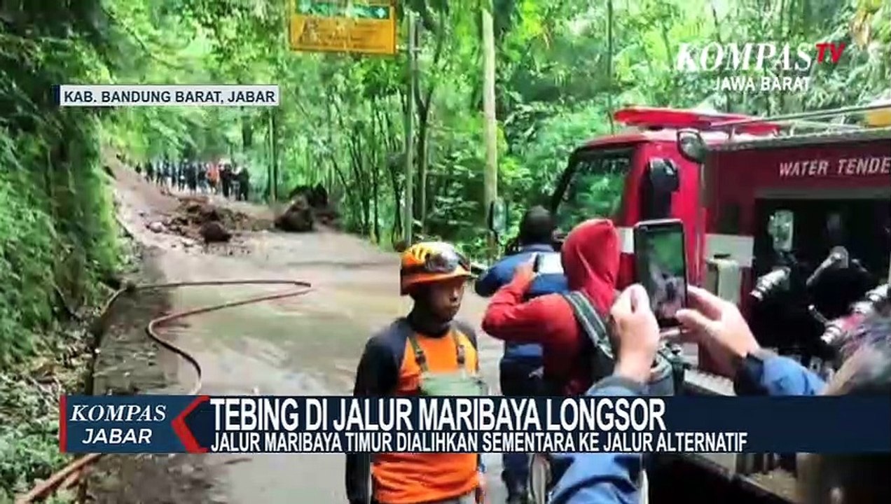 Jalur Maribaya Ditutup Sementara Akibat Longsor - Video Dailymotion