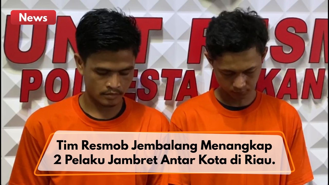 Tim Resmob Jembalang Polresta Pekanbaru Menangkap Dua Pelaku Jambret ...