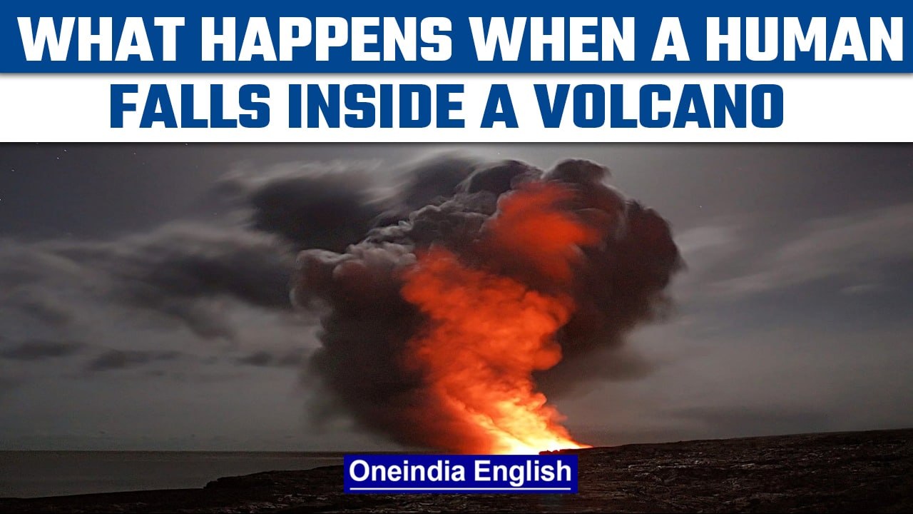 What happens if humans fall inside a Volcano, Watch this viral video ...