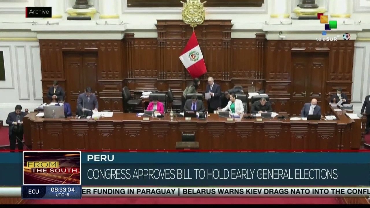 Peruvian Congress: push for general elections due to the crisis - video ...