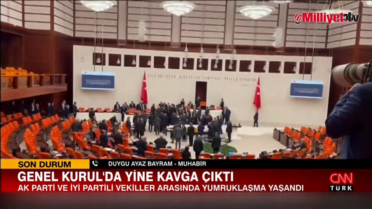 Meclis'te yine yumruklu kavga! AK Parti ve İYİ Parti'li vekiller birbirine girdi - Dailymotion Video