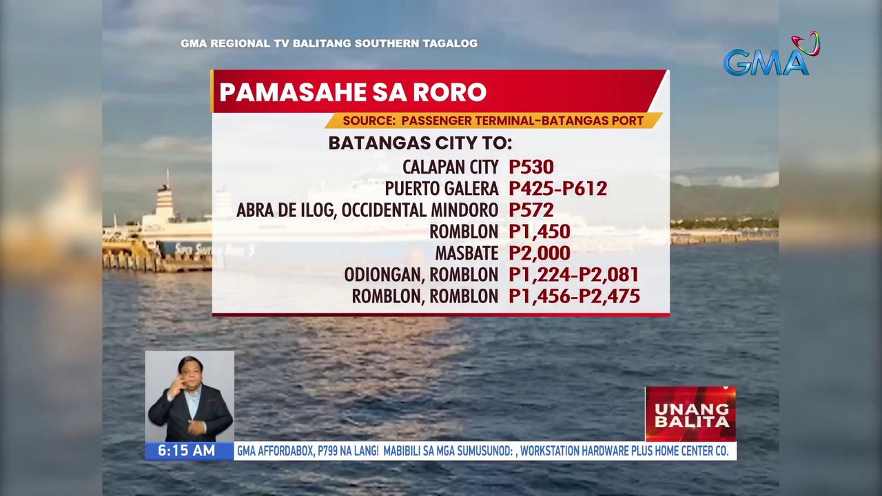 Pamasahe sa roro, tumaas | UB - video Dailymotion