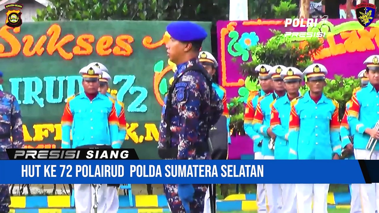 Pelaksanaan upacara Hari Ulang Tahun ke 72 Polairud Polda Sumsel di ...
