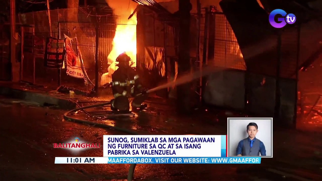 Sunog, sumiklab sa mga pagawaan ng furniture sa QC at sa isang pabrika ...