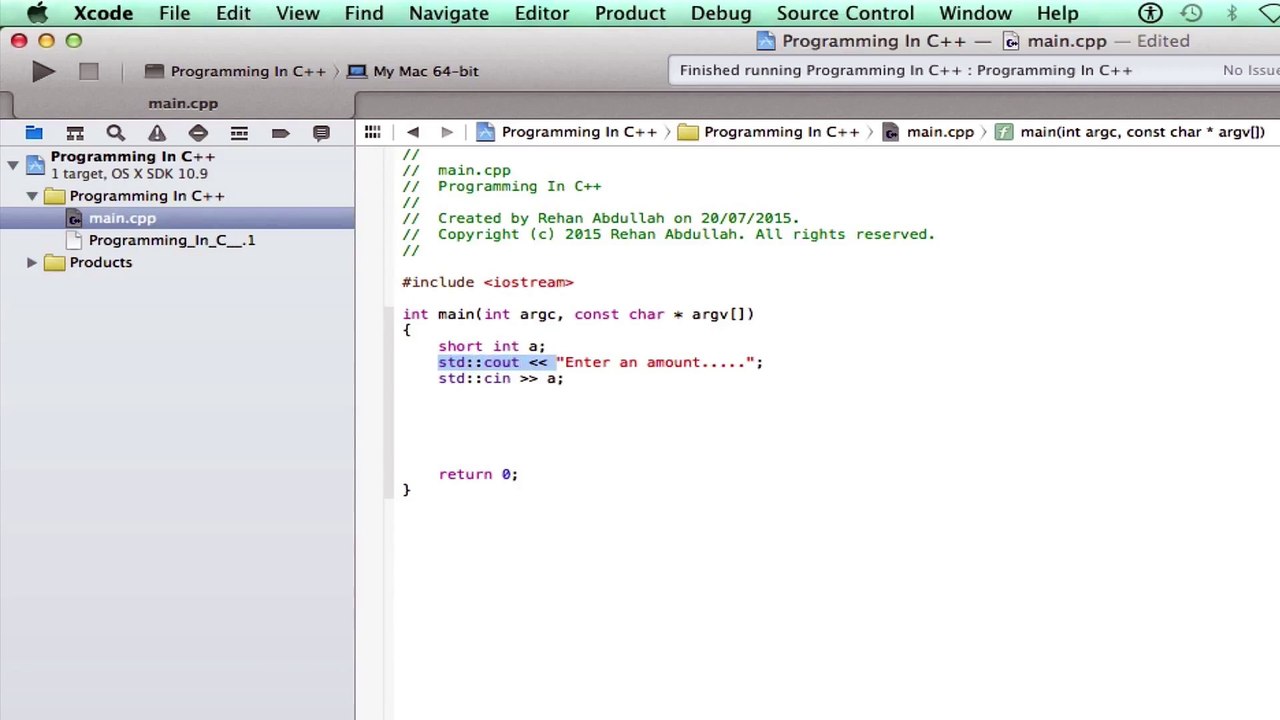 Programming In C X Code Tutorial 3 User Input Video Dailymotion 