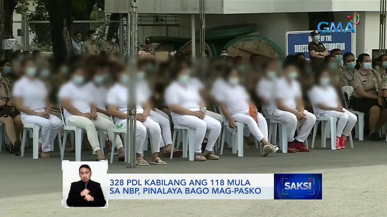 328 PDL kabilang ang 118 mula sa NBP, pinalaya bago mag-Pasko | Saksi - video Dailymotion