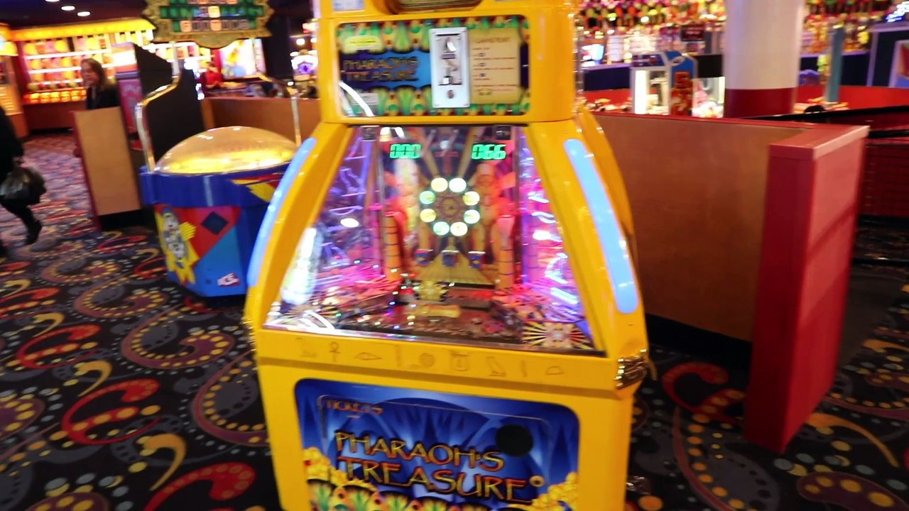 Arcade machines at the Midway in Circus Circus in Las Vegas. - video ...