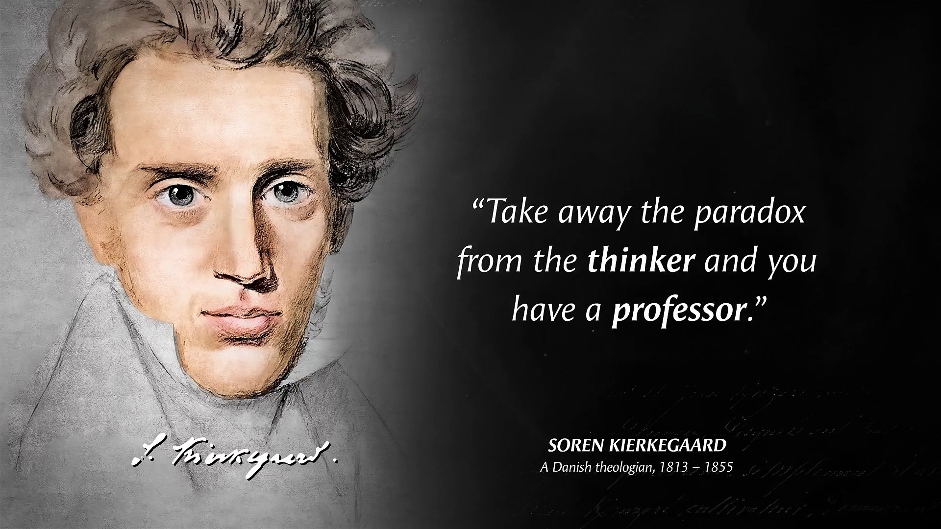 Soren Kierkegaard Portrait