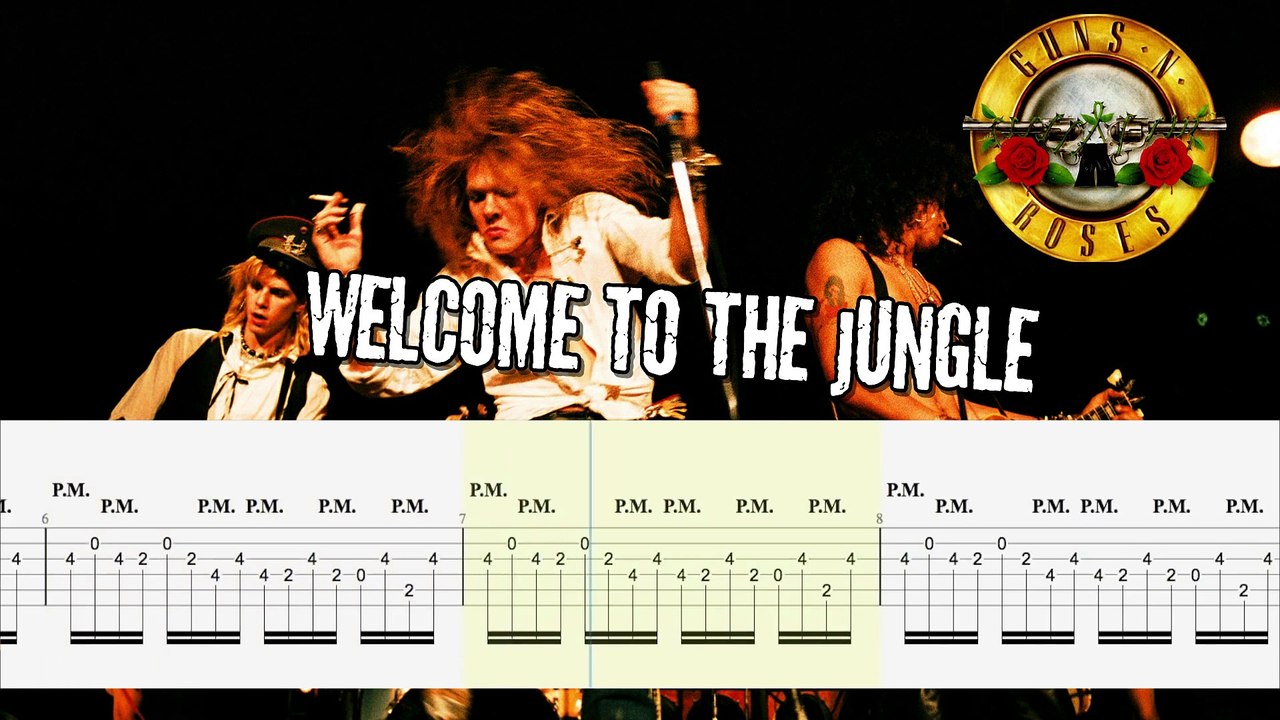 GUNS N' ROSES - WELCOME TO THE JUNGLE Guitar Tab | Guitar Cover ...