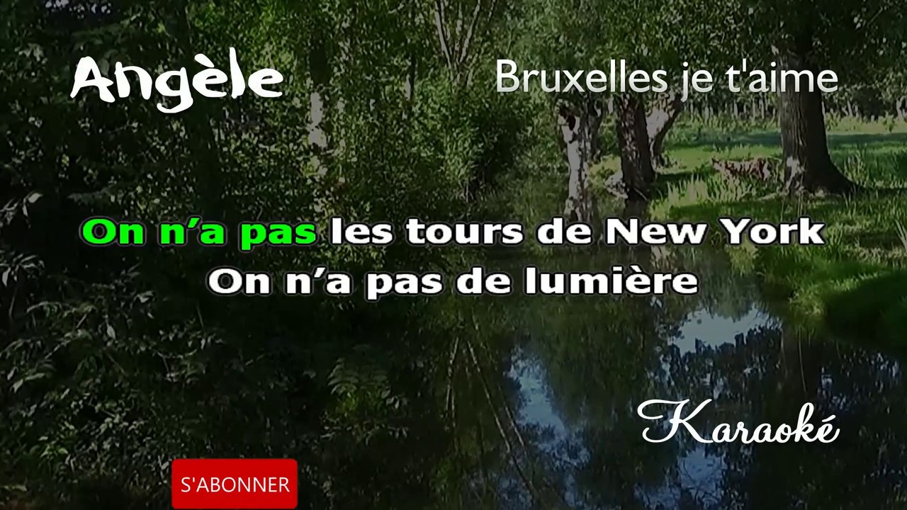Angèle - Bruxelles je t'aime (Karaoké) - Vidéo Dailymotion
