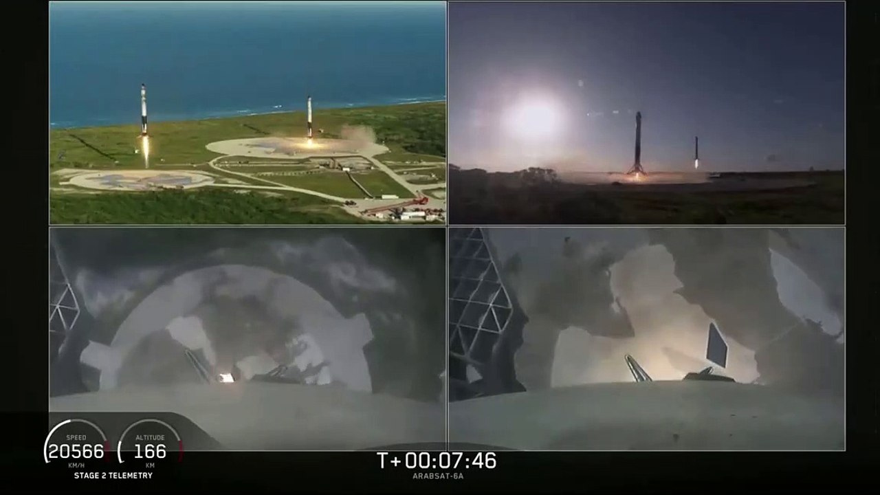 Falcon Heavy Boosters Landing - video Dailymotion