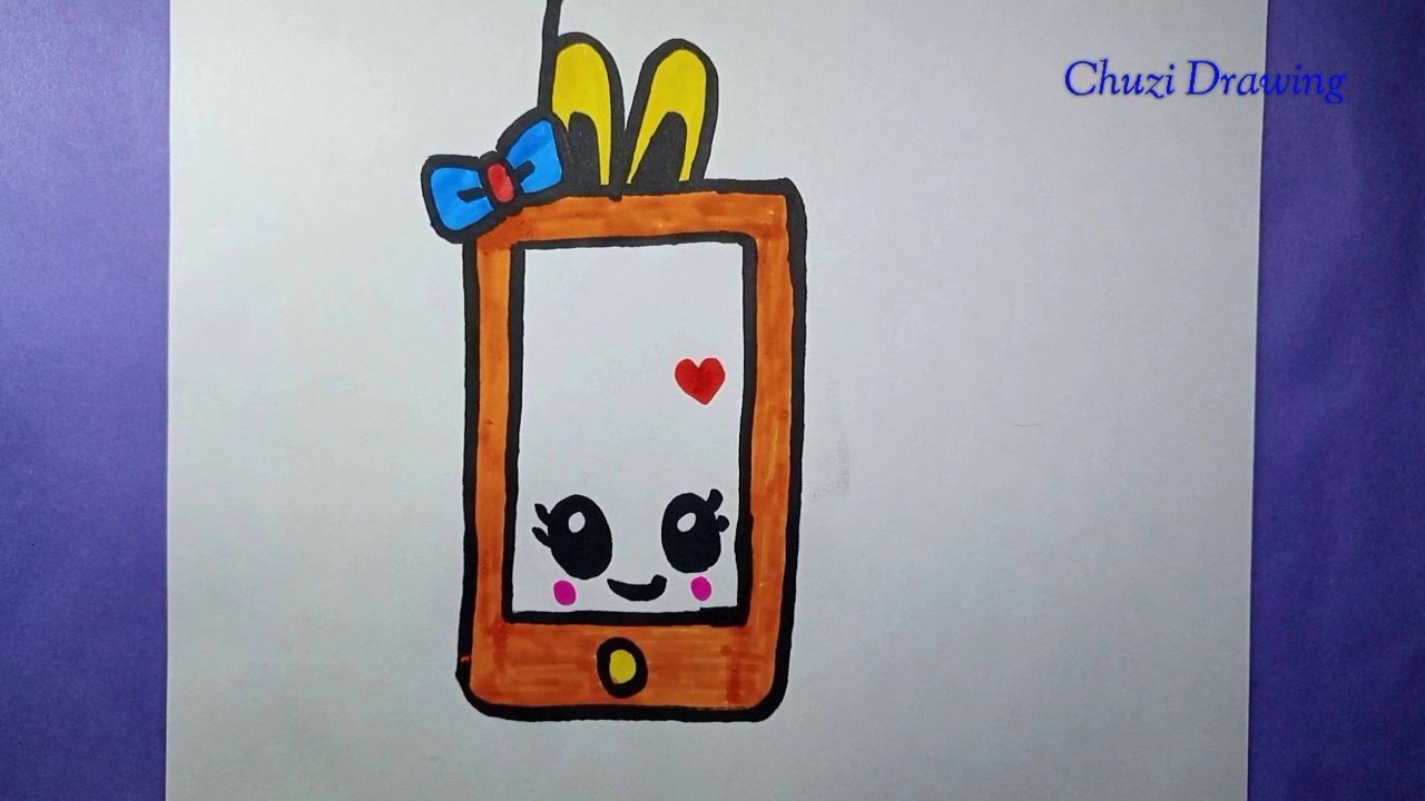 How to Draw a Cell Phone in Just 10 Minutes || 5 Easy Steps to Drawing ...