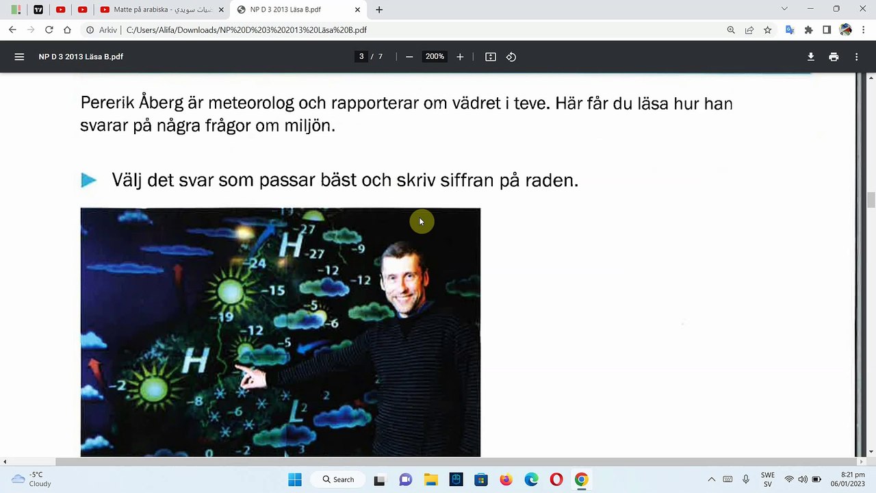 Nationella prov Läsförståelse Sfi Kurs D 2013 - امتحان القراءة سويدي ...