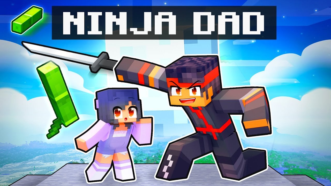 Living with my NINJA DAD in Minecraft! - video Dailymotion