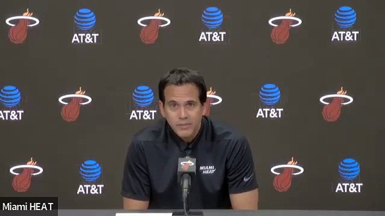 Miami Heat coach Erik Spoelstra after losing to the Brooklyn Nets ...