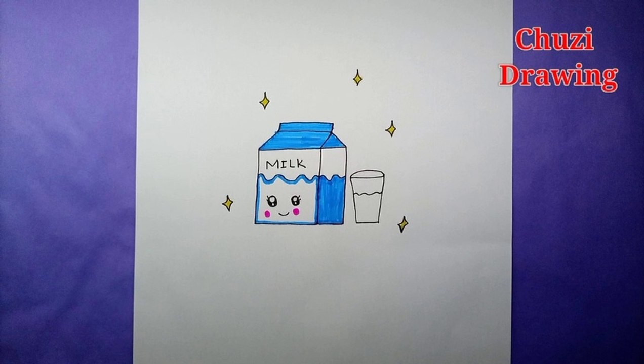 Cute & Simple Milk Box Drawing for Beginners || Chuzi Drawing - video ...