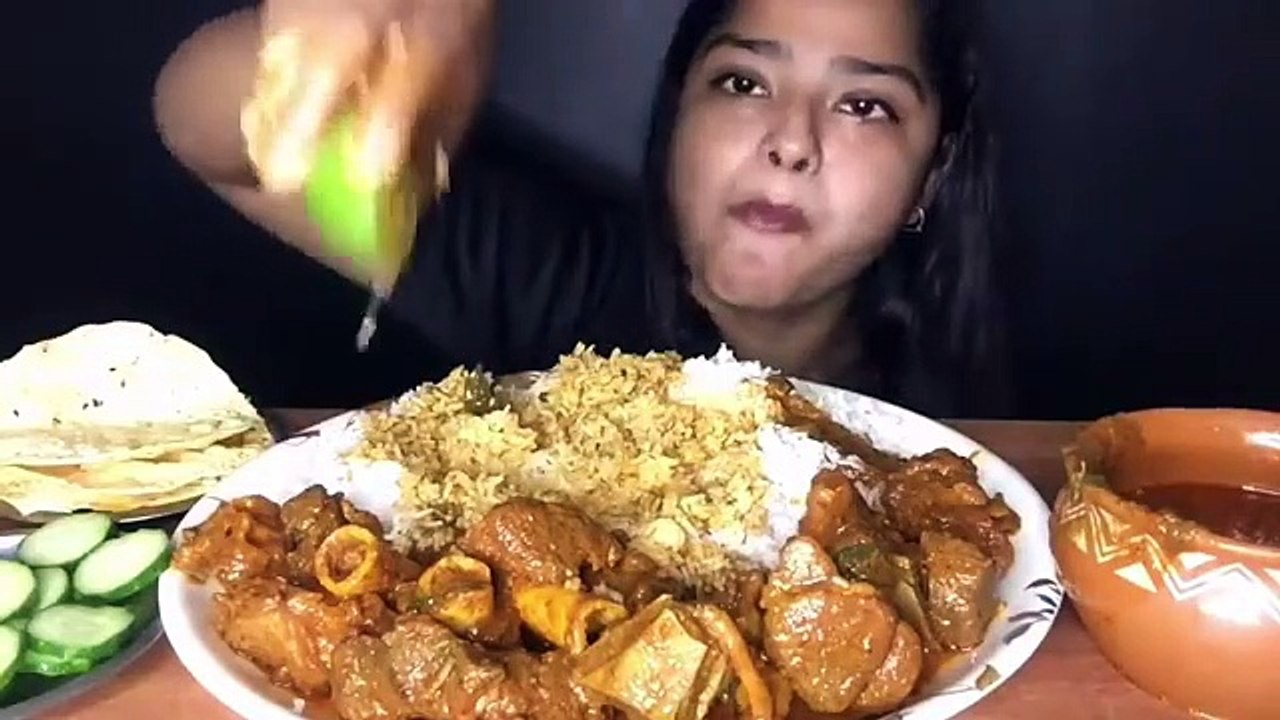 SPICY_MUTTON_CURRY_WITH_BASMATI_RICE_%2C_SALAD___MESSY_EATING___EATING ...