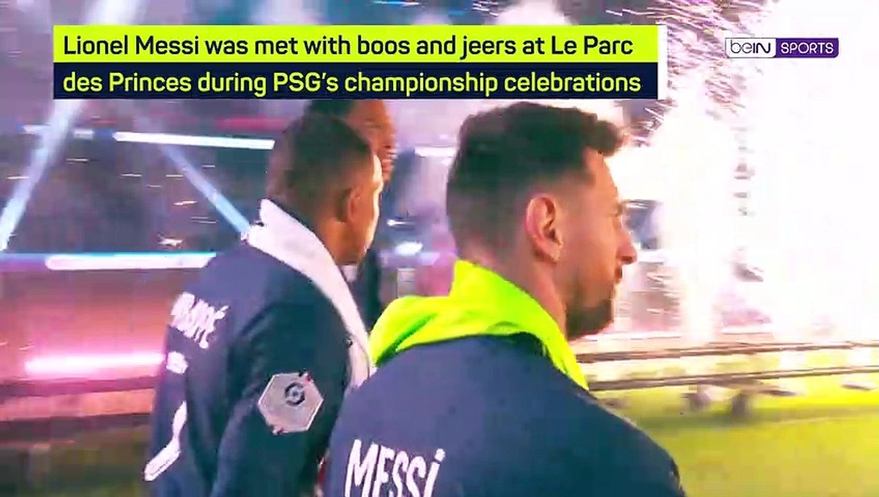 PSG fans boo Messi amid Ligue 1 title celebrations - video Dailymotion