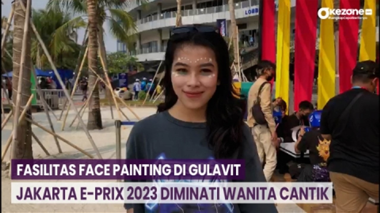 Fasilitas Face Painting di GulaVit Jakarta E-Prix 2023 Diminati Wanita ...