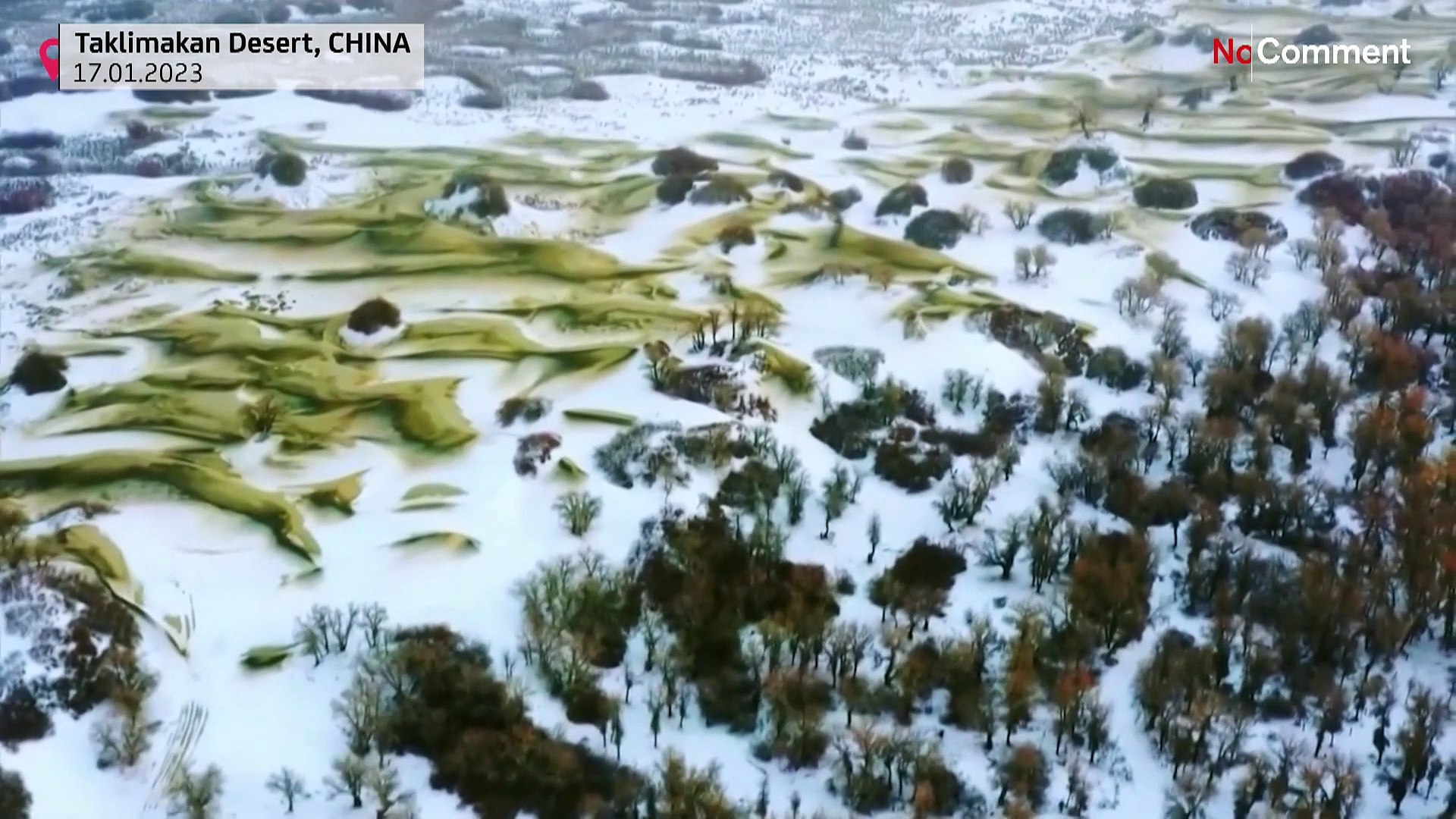 Taklamakan Desert Snow
