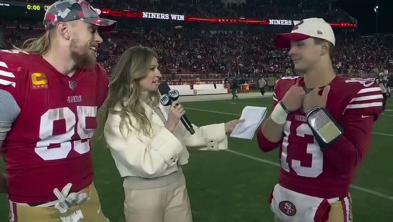 49ers' Brock Purdy and George Kittle on advancing to the NFC ...