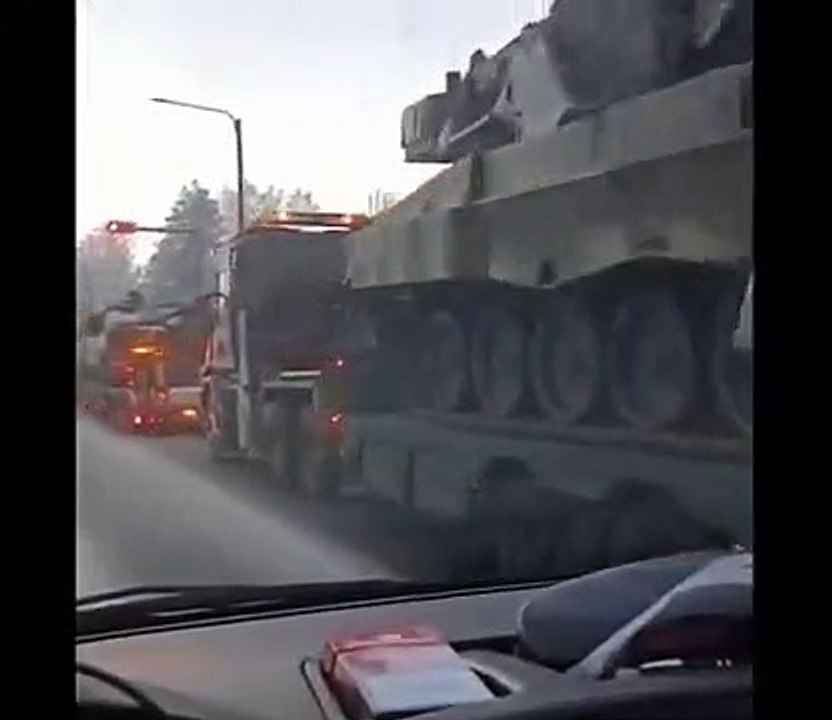 Leopard 2 tank convoy spotted in Finland - video Dailymotion
