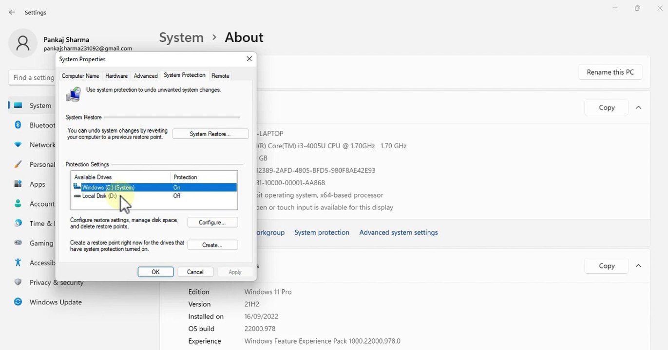 How to enable System Protection in Windows 11? - video Dailymotion
