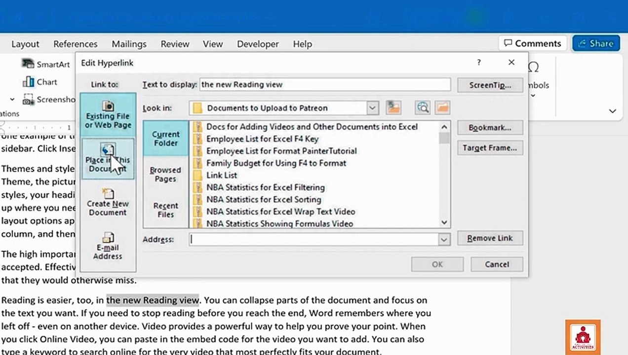How to Insert Hyperlinks into Microsoft Word - video Dailymotion