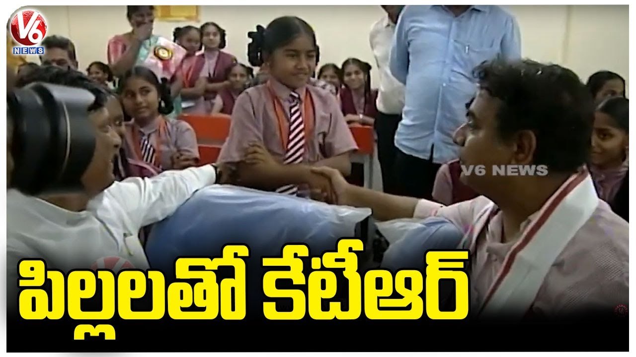 Minister KTR Interaction With Children | V6 News - video Dailymotion