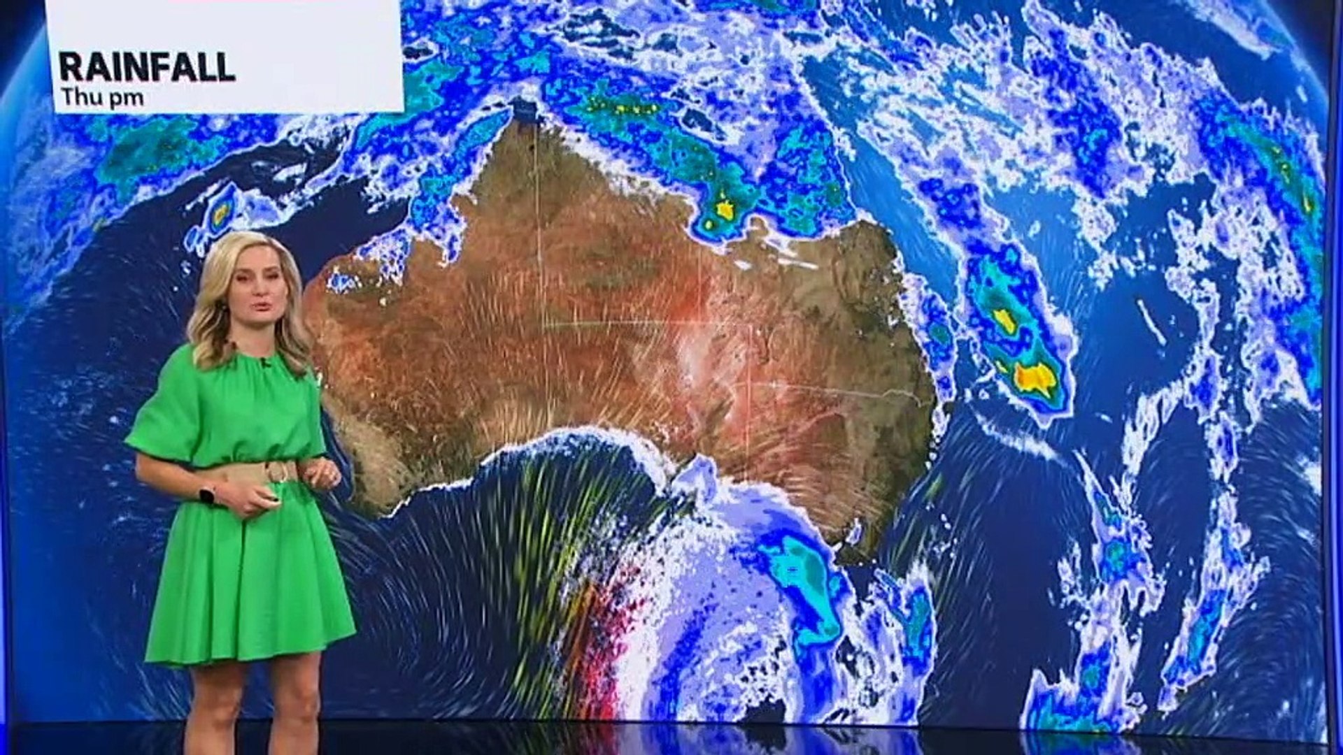 Weather report for Australia on Thursday morning