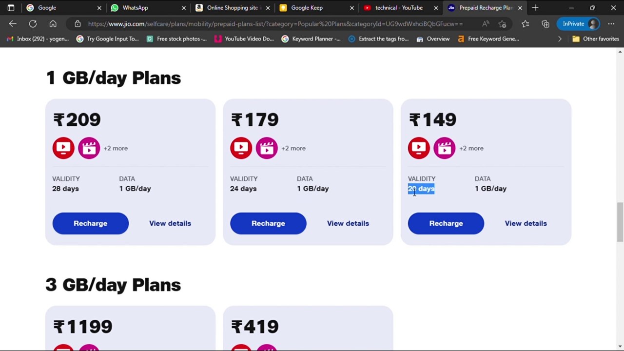 Jio recharge plan 2023 | 1 GB | 2 GB | 3GB | 2.5GB @TECHNICALBHANUJI - video Dailymotion