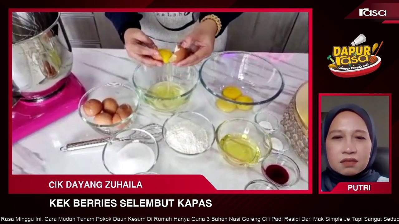 Kek Berries Selembut Kapas Dapur Rasa Live - Video Dailymotion