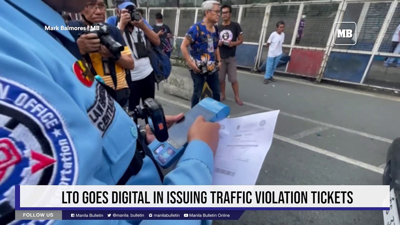 LTO goes digital in issuing traffic violation tickets - video Dailymotion
