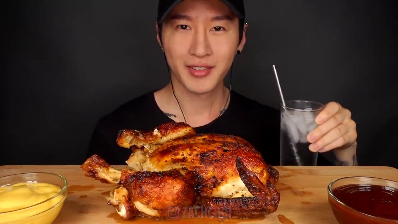 ASMR WHOLE ROTISSERIE CHICKEN MUKBANG (No Talking) SAVAGE EATING SOUNDS _ Zach Choi ASMR - video ...